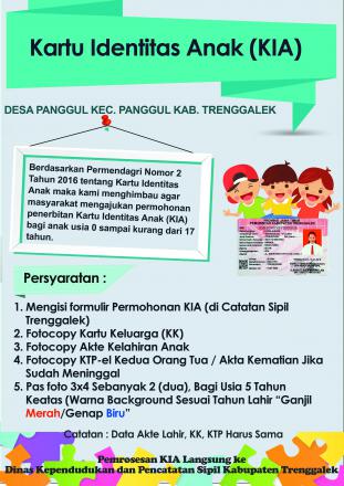 KIA (Kartu Identitas Anak) - Website Desa PANGGUL